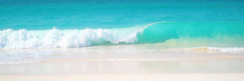 White Sand Beach, Crystal Clear Aqua Waves Rolling Ashore , Foam ...