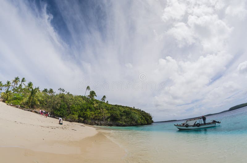White Sand Beaches in the Kingdom of Tonga Stock Image - Image of shore ...