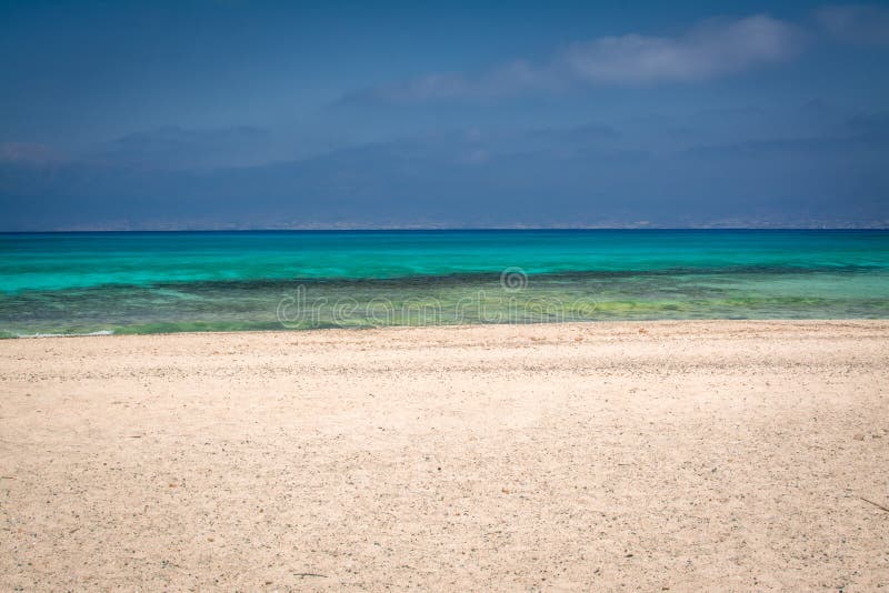 White Sand,blue Water,beach ,Chrissi Island Stock Image - Image of ...