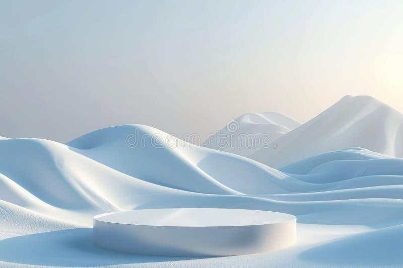 A White Sand Dune with a Large White Circle in the Middle Stock Photo ...