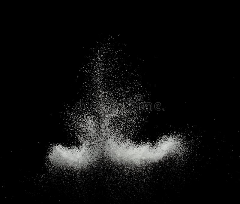 White Sand Flying Explosion, Particle Dot Grain Wave Explode. Abstract ...
