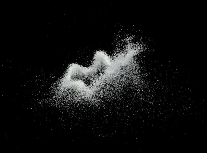 White Sand Flying Explosion, Particle Dot Grain Wave Explode. Abstract ...