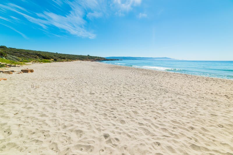 White Sand in Le Bombarde Beach in Alghero Stock Photo - Image of waves ...