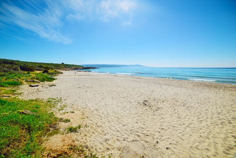 White Sand in Le Bombarde Beach Stock Image - Image of italian, coast ...