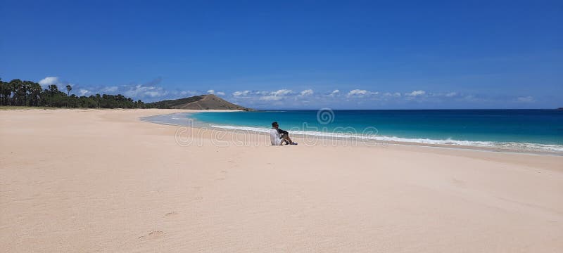 White Sand at Liman Beach, Semau Island, Kupang Stock Image - Image of ...