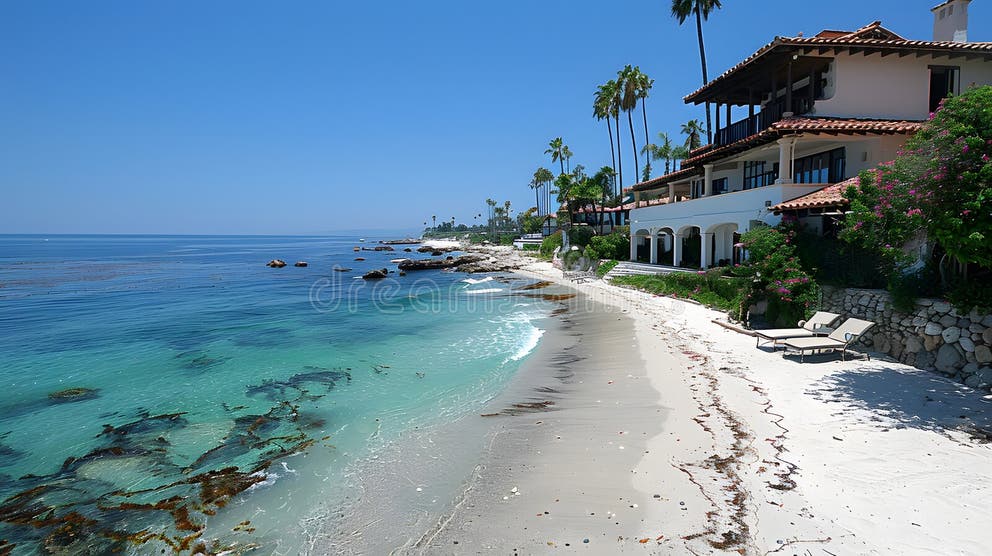 White Sand and Rocks at Laguna Beach Beach Stock Image - Image of ...