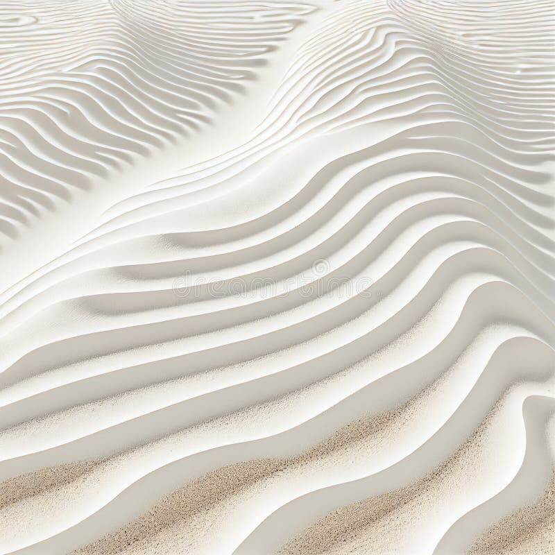 White Sand Waves Background, Ai Generation Stock Illustration - Illustration of texture, sand ...