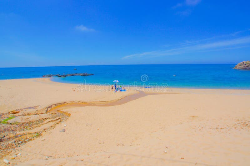 White Sandy Beaches and Sea Stock Photo - Image of sundays, akita ...