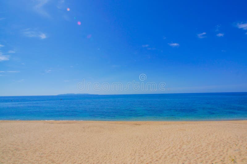 White Sandy Beaches and Sea Stock Photo - Image of summer, seawater ...