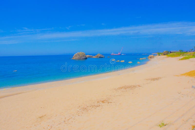 White Sandy Beaches and Sea Stock Image - Image of tropical, intense ...