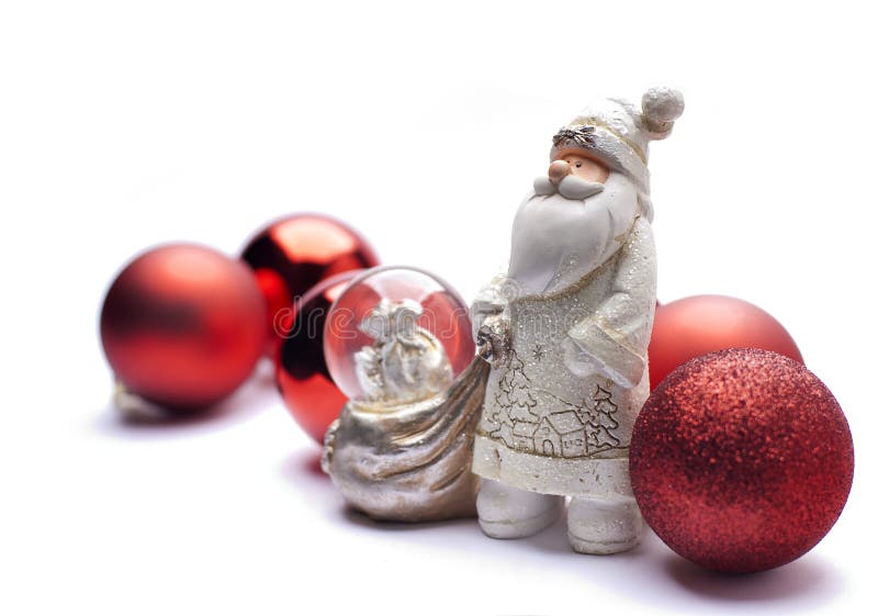 White Santa Claus stock image. Image of christmas, glassball - 44639627