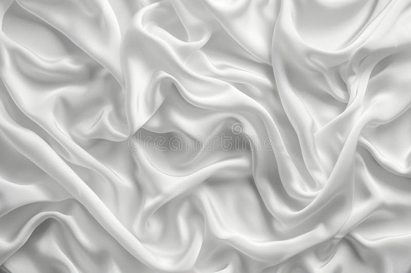 White Satin Fabric Draped Background Stock Illustration - Illustration ...