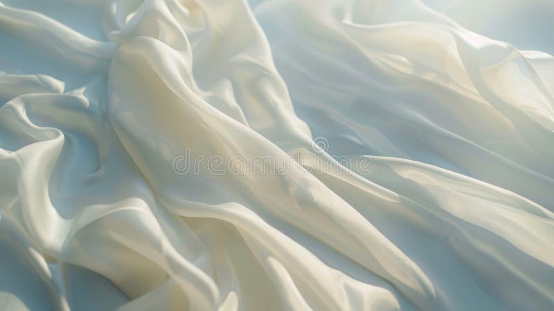 White Satin Fabric Gentle Waves Texture Generative Ai Stock ...