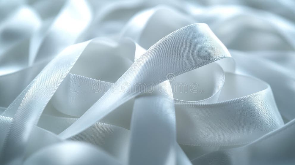 White Satin Ribbons Elegant Texture Background Stock Illustration ...