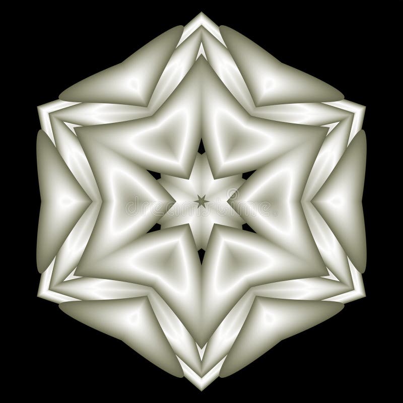 White satin snowflake star stock illustration. Illustration of abstract ...