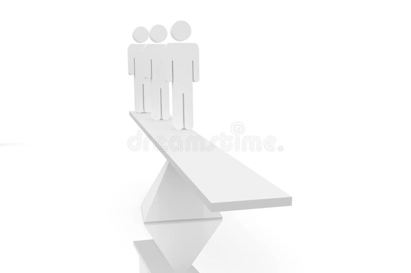 White Scales with Human Figures Stock Illustration - Illustration of ...