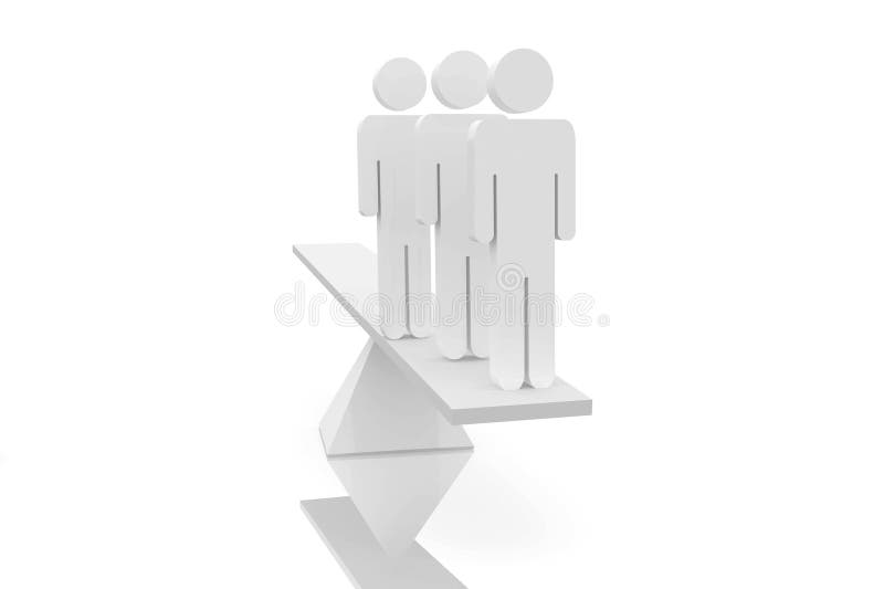 White Scales with Human Figures Stock Illustration - Illustration of ...
