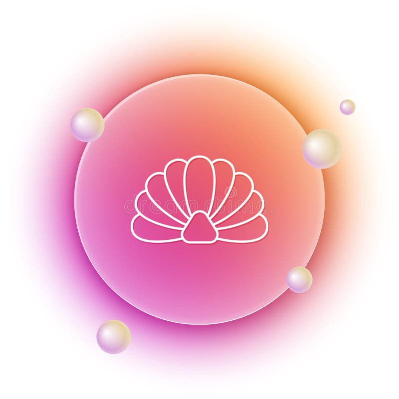 White Scallop Sea Shell Icon Isolated on White Background. Seashell ...