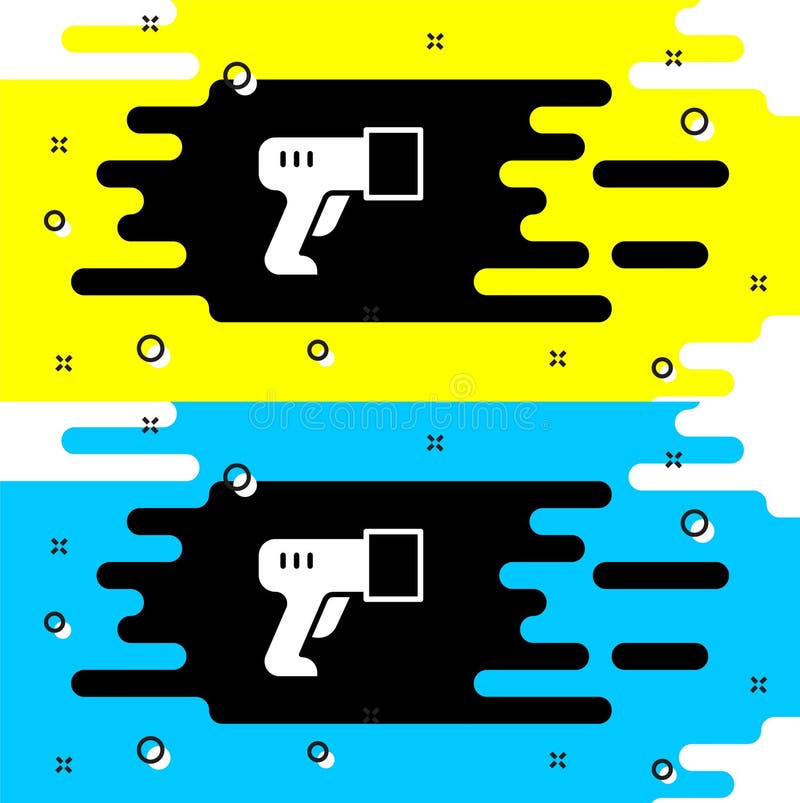 White Scanner Scanning Bar Code Icon Isolated on Black Background ...