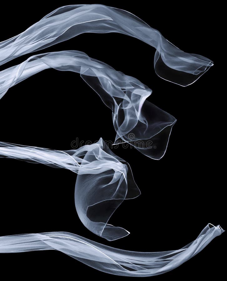 White Scarf on a Black Background Stock Photo - Image of wave ...