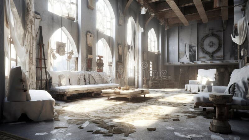 White Scars Never Heard of Healing Interior Design Oil Painting ...