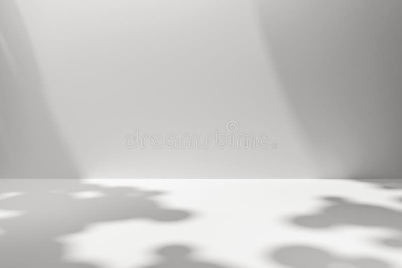 White Scene Backdrops Product Display on Simple Background with Sunny ...