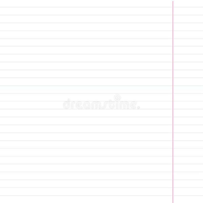 White lined paper sheet stock vector. Illustration of margin - 39045448