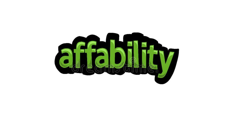 White Screen Animation Video Written Affability Stock Video - Video of ...