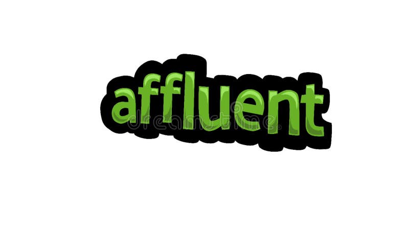 White Screen Animation Video Written AFFLUENT Stock Footage - Video of ...