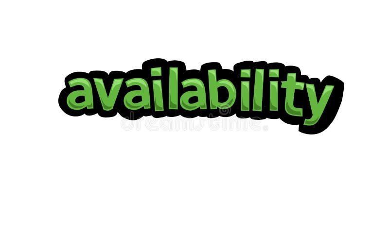 White Screen Animation Video Written AVAILABILITY Stock Illustration ...