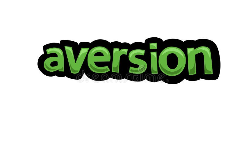 White Screen Animation Video Written AVERSION Stock Illustration ...