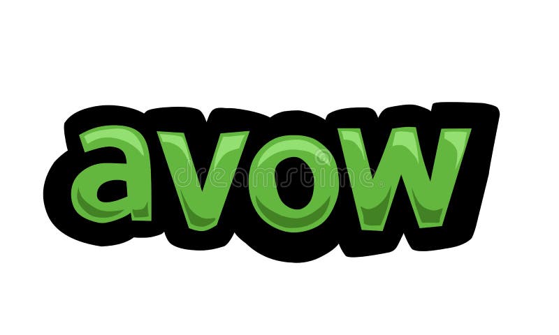 White Screen Animation Video Written AVOW Stock Illustration ...