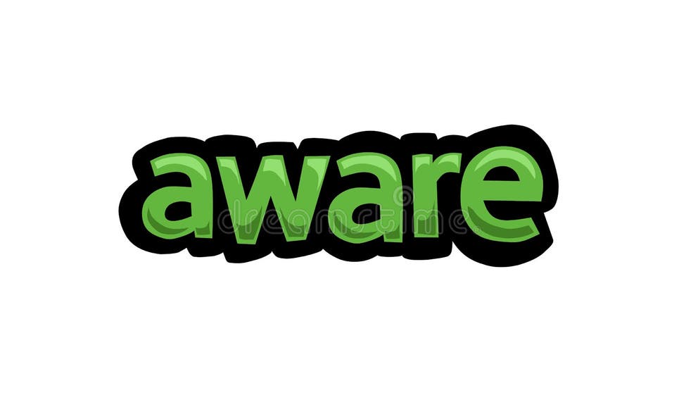 White Screen Animation Video Written AWARE Stock Illustration ...