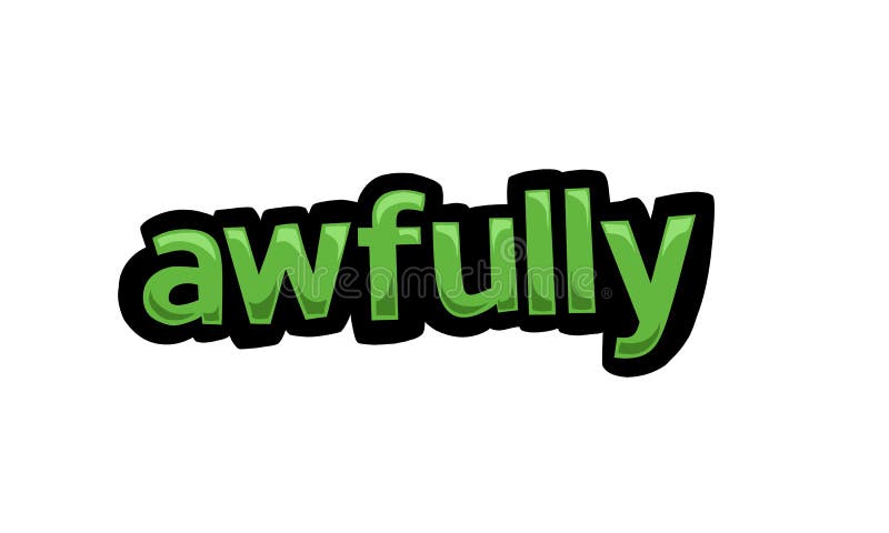 White Screen Animation Video Written AWFULLY Stock Illustration ...