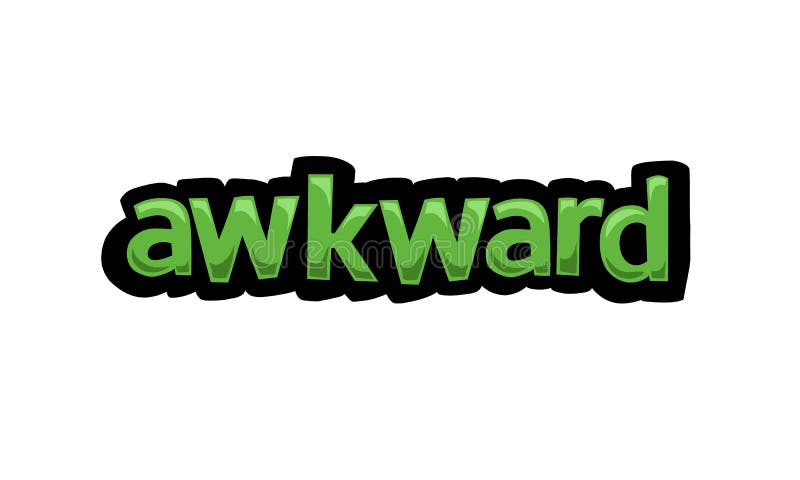 White Screen Animation Video Written AWKWARD Stock Illustration ...