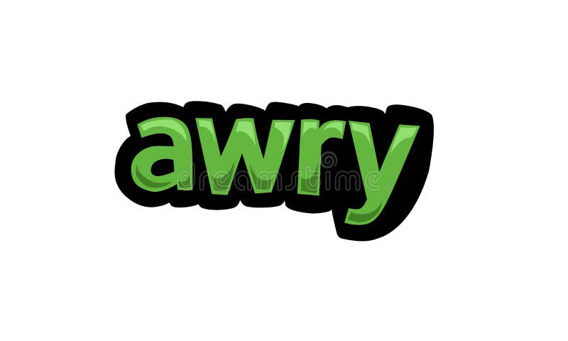 White Screen Animation Video Written AWRY Stock Illustration ...