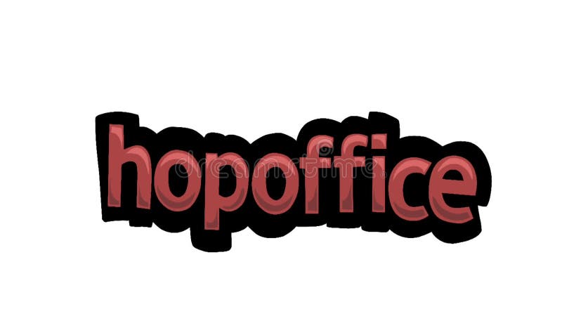 White Screen Animation Video Written HOPOFFICE Stock Footage - Video of ...