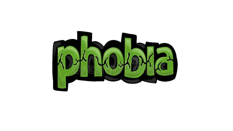 White Screen Animation Video Written PHOBIA Stock Video - Video of ...
