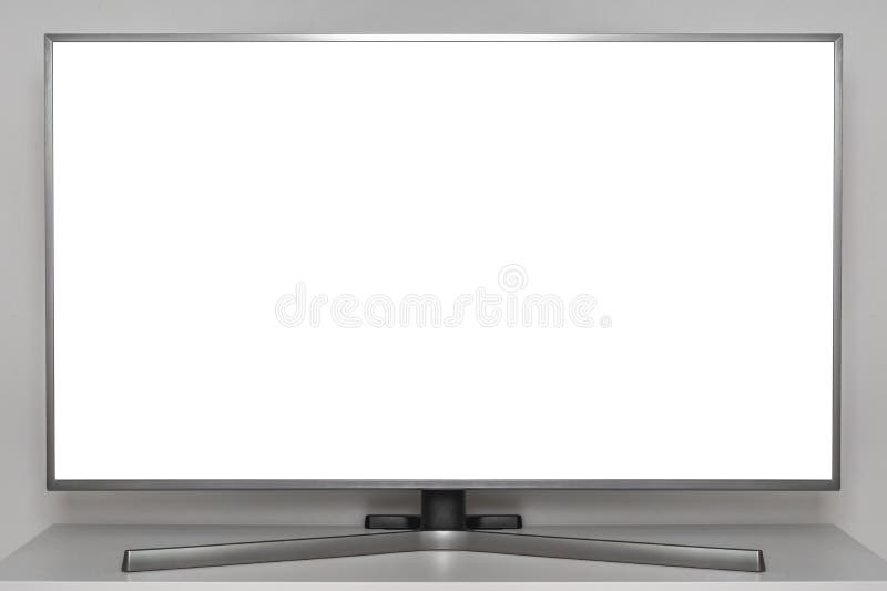 White screen on digital TV stock image. Image of home - 144875387