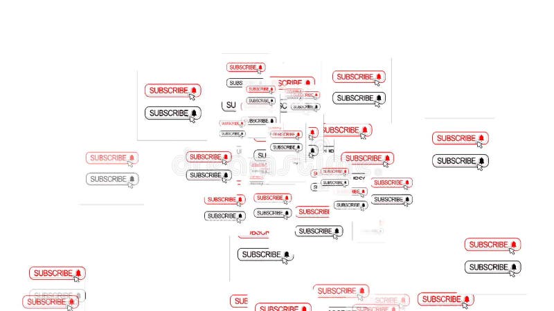 White Screen Subscribe Icon Animation Stock Footage - Video of blog ...