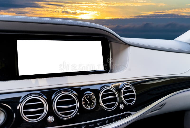 White Screen System Display for GPS Navigation and Multimedia ...