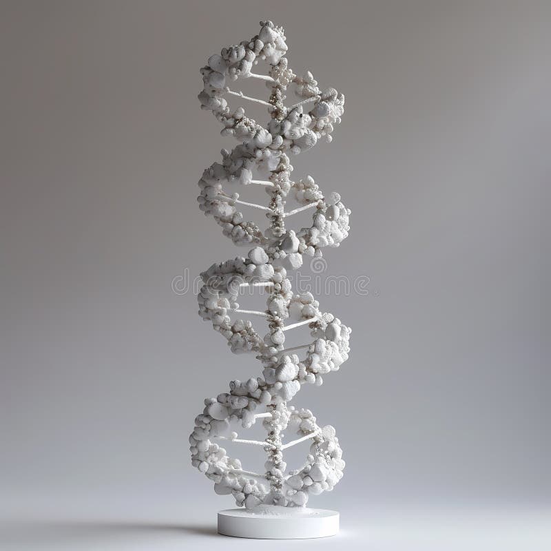 White Sculptural DNA Model AI Generative Stock Photo - Image of ...