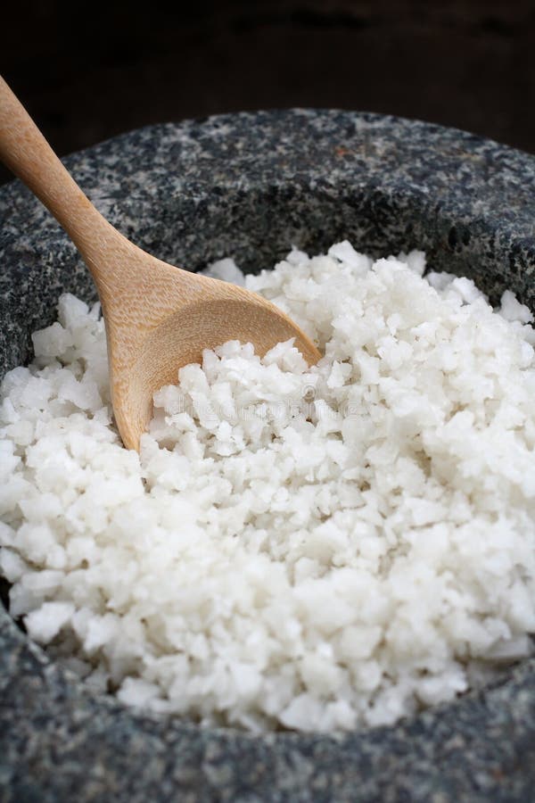 White sea salt. stock image. Image of salt, heap, therapy - 35219019