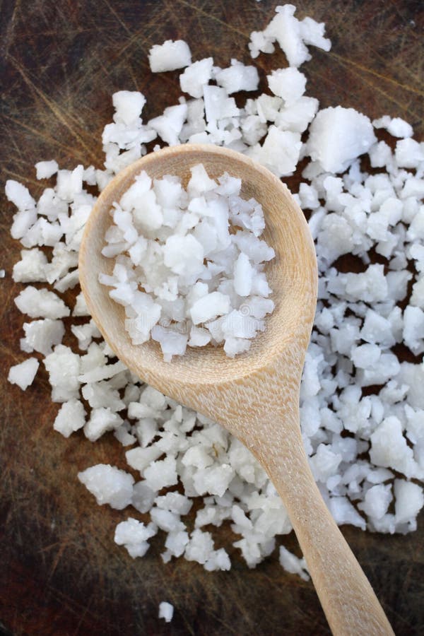 White sea salt. stock photo. Image of ingredient, spice - 35218888