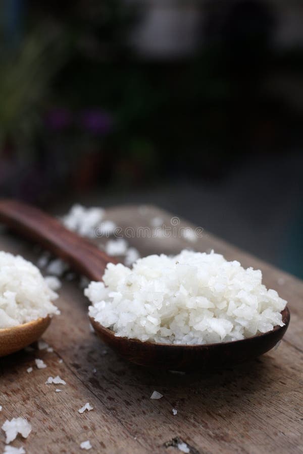 White sea salt. stock photo. Image of brown, salt, spice - 35218908