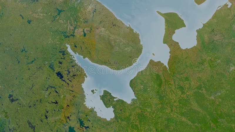 White Sea. Bounding Box. Satellite Map Stock Illustration ...