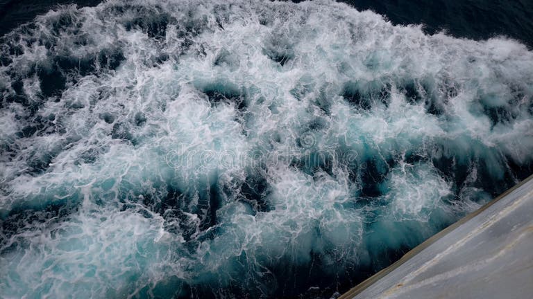 White Sea Waves on the Blue Sea Water. Located in Java Sea. Look so ...