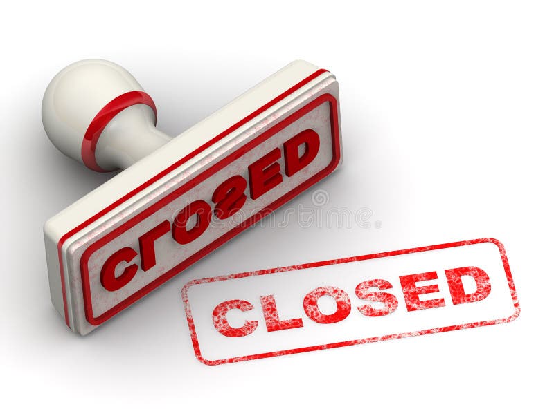 Closed. the seal stock illustration. Illustration of rendering - 177441155