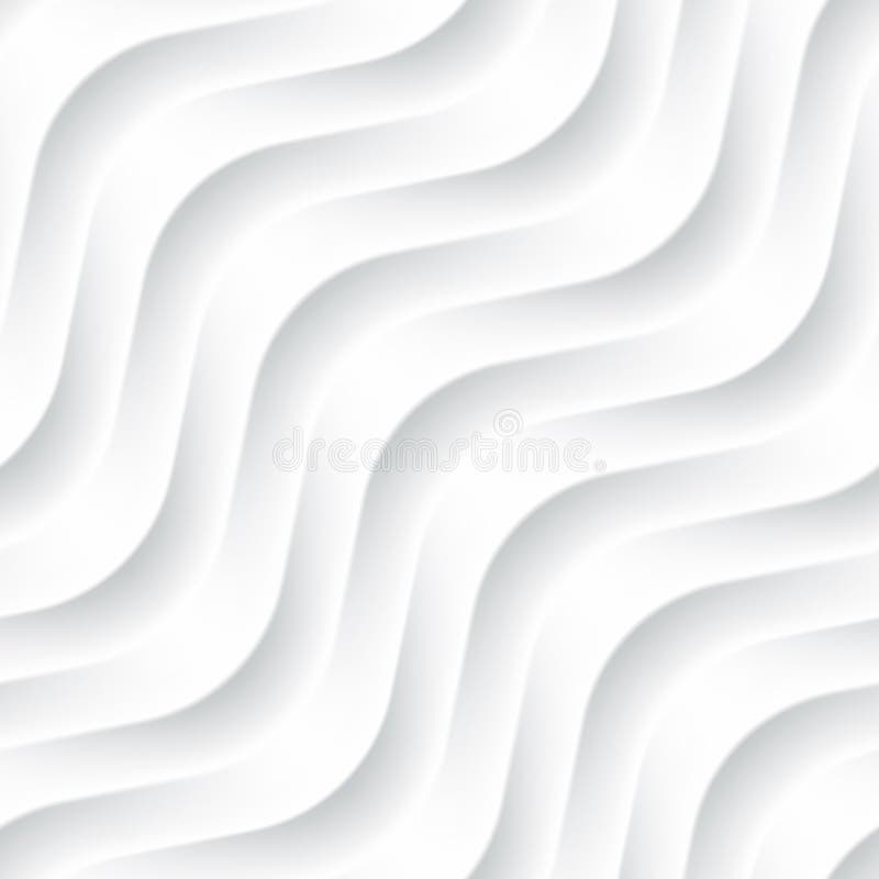 White Seamless Background Panel with Wavy Texture Stock Illustration ...