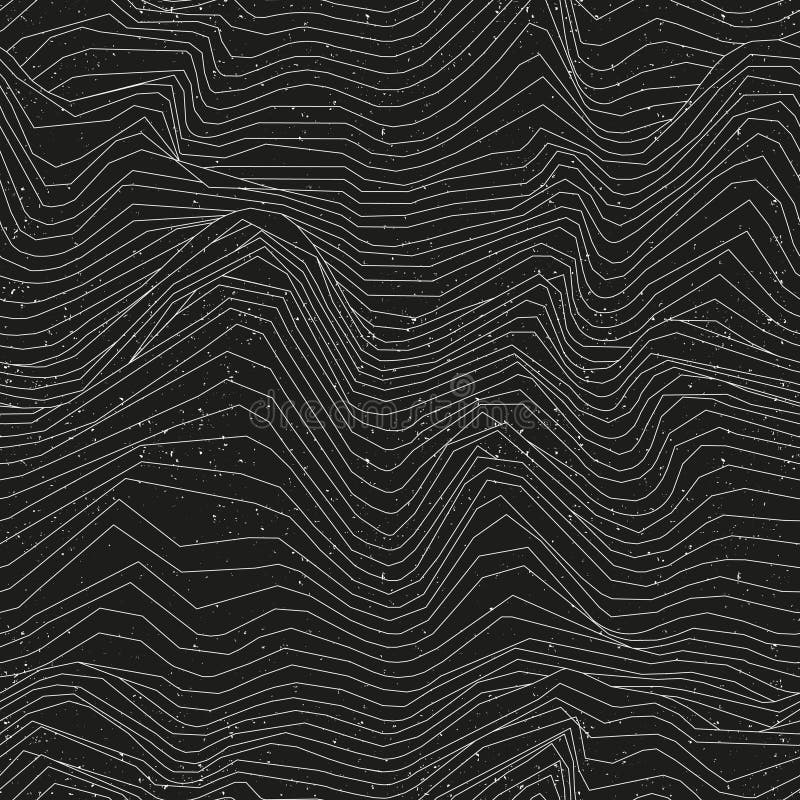 Retro Lines Seamless Pattern with Grunge Effect Stock Vector ...